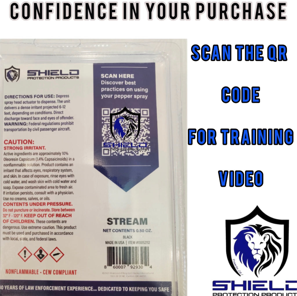 Inert Training Pepper Spray 0.5 Ounce Twist Lock STREAM – Shield ...